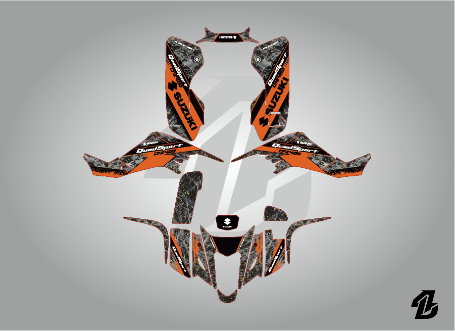SUZUKI LTZ 400 GRAPHICS KIT. ALL MODEL ATV GRAPHICS AVAILABLE. CUSTOM ...