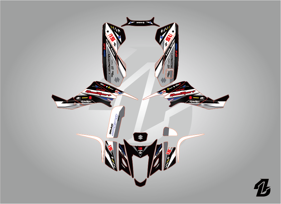 SUZUKI LTZ 400 GRAPHICS KIT. ALL MODEL ATV GRAPHICS AVAILABLE. CUSTOM ...