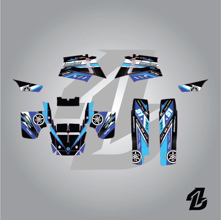 YAMAHA BANSHE 350 FULL GRAPHICS KIT – 4DDesign
