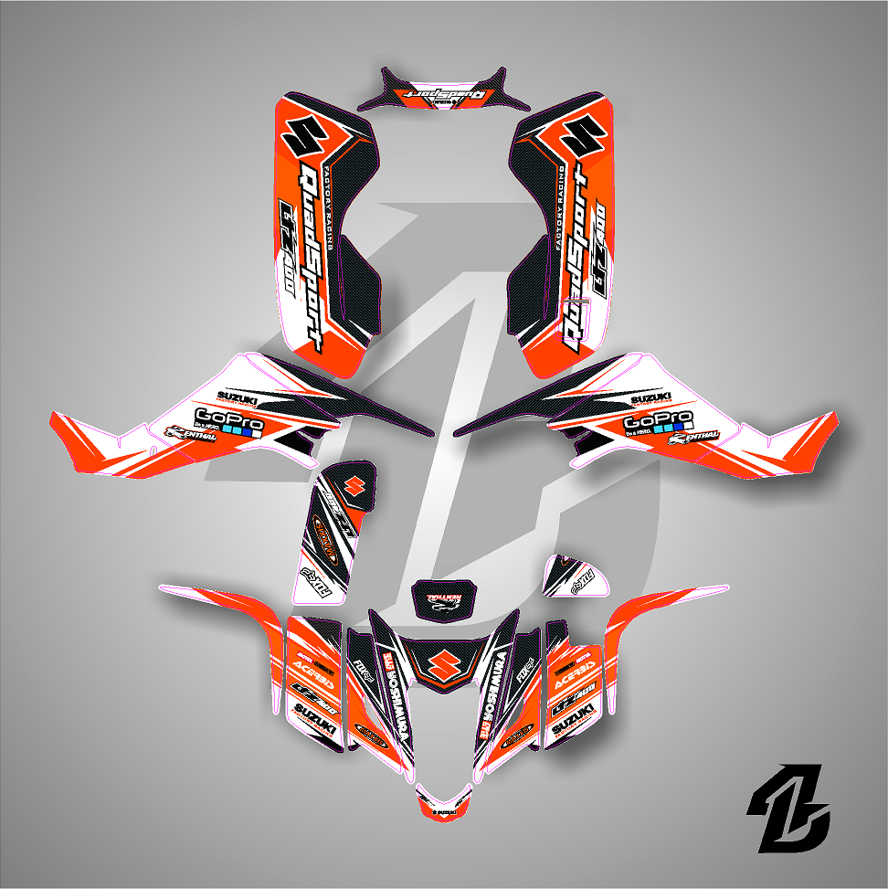 SUZUKI LTZ 400 GRAPHICS KIT. ALL MODEL ATV GRAPHICS AVAILABLE. CUSTOM ...