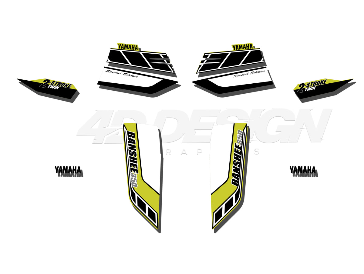 YAMAHA BANSHEE 2006 (YELLOW) - GRAPHICS KIT – 4DDesign
