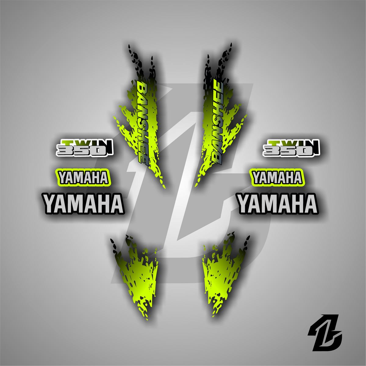 D136 - YAMAHA BANSHEE 350 (ALL YEARS) OEM GRAPHICS KIT – 4DDesign