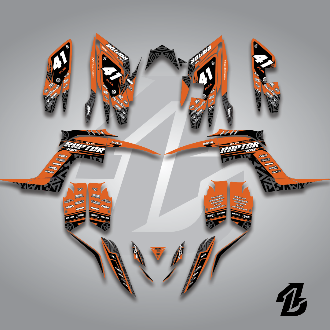 D171 - YAMAHA RAPTOR 700 FULL GRAPHICS KIT – 4DDesign